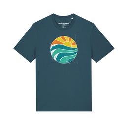 Watapparel T-Shirt ' Summer Sun ' Herren Gr&ouml;&szlig;e XL petrol / mischfarben