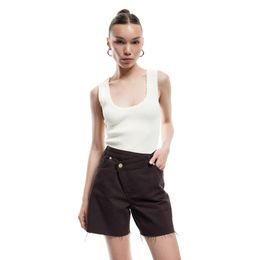 KOTON Shorts Damen Gr&ouml;&szlig;e 25/26 dunkelbraun