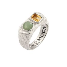 Haze&Glory Haze&glory Ring Damen Gr&ouml;&szlig;e 58 gelb / gr&uuml;n / silber