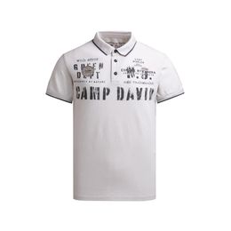 CAMP DAVID Poloshirt Herren Gr&ouml;&szlig;e M hellgrau / dunkelgrau