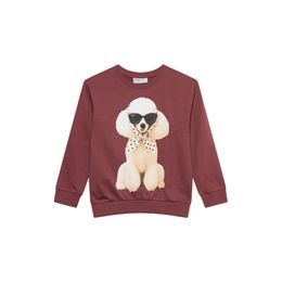 Name It Sweatshirt 'NMFVOTEA' M&auml;dchen Gr&ouml;&szlig;e 116 elfenbein / beere / schwarz