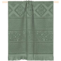 Handtuch Pad, B:50cm L:100cm, gr&uuml;n, Frottee, Frottee, Handt&uuml;cher, "HARLEM, 50x100 cm", hochwertige Jacquard-Webung, besonders weicher Griff, mit