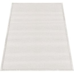 Teppich Paco Home, B:160cm H:24mm L:220cm, beige, Polyester, Wohnzimmer, Teppiche, "Tatami 475", Kurzflor, Uni-Farben, mit Memory Foam, waschbar