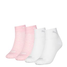 Puma Damen Kurzsocken "Puma WOMEN QUARTER 4P", Gr. 39, pink, Baumwollmischung, Socken, mit atmungsaktivem Materialmix
