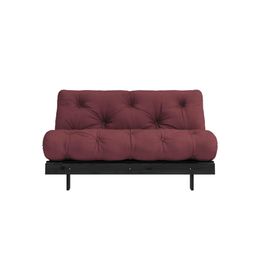 Daybett Karup Design, B:140cm H:85cm, rot, Bezug: 80% Baumwolle, 20% Polyester, Daybetten, "Roots Sofa Bed, Schlafsofa,, Bettfunktion,