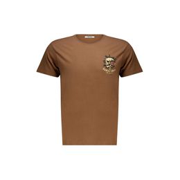 Deeluxe T-Shirt 'Toluca' Herren Gr&ouml;&szlig;e S creme / braun / tanne / schwarz