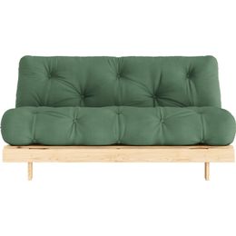 Daybett Karup Design, B:160cm H:85cm, gr&uuml;n, Bezug: 80% Baumwolle, 20% Polyester, Daybetten, "Roots Sofa Bed, Schlafsofa,, Bettfunktion,
