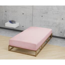 Spannbettlaken Biberna, L:200cm, rosa, Biber, Obermaterial: 100% Baumwolle, Bettlaken, "Biber in Gr. 90x200, 140x200 oder 180x200 cm", aus Baumwolle,