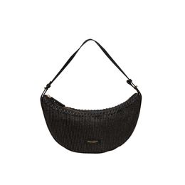 Marc O'Polo MARC O'POLO Damen Umh&auml;ngetasche "mit edlen Echtleder-Details", schwarz, Baumwolle, Polypropylen, unifarben, Taschen