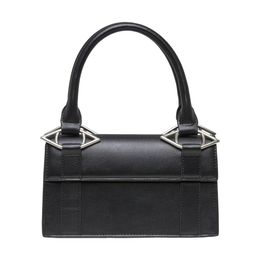 PEQUS Handtasche 'Le&iacute;os' Damen Gr&ouml;&szlig;e Onesize schwarz / silber