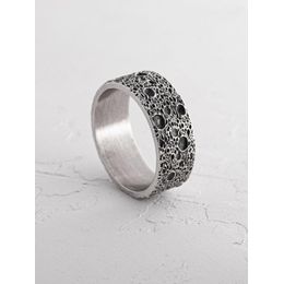 Reytel Ring 'MOON SURFACE' Herren Gr&ouml;&szlig;e 71 silber