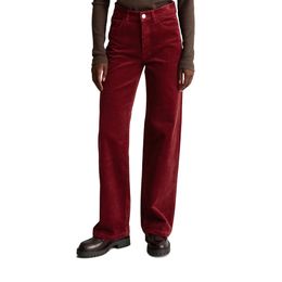 Marc O'Polo Damen Chinohose "aus Organic Cotton Stretch"deep burgundy, Gr. 28, MARC O'POLO DENIM, unifarben, Cord, Obermaterial: 98% Baumwolle, 2% Elasthan, Hosen