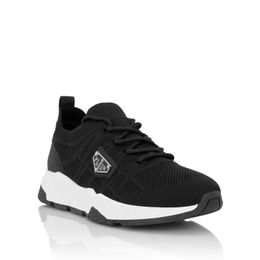 Philipp Plein Herren Sneaker "Laufschuh", Gr. 38, schwarz-wei&szlig;, Schuhe