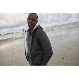 H.I.S. H.I.S Herren Sweatjacke, grau, Gr. M, unifarben, Obermaterial: 60% Baumwolle, 40% Polyester. Futter: 100% Polyester, Sweatjacken, mit Teddyfutter -