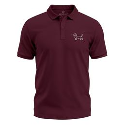 Neverless Shirt 'Dackel Polygon' Herren Gr&ouml;&szlig;e XL bordeaux