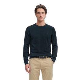 Marc O'Polo MARC O'POLO Herren Rundhalspullover "aus Bio-Baumwoll-Piqu&eacute;", schwarz, Gr. L, unifarben, Obermaterial: 100% Baumwolle, Pullover