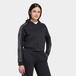 M&auml;dchen Kapuzensweatshirt "SEASONALS ANIMAL, DURCHGEHENDER REISSVERSCHLUSS", schwarz, Gr. 170, adidas Sportswear, Obermaterial: 55% Baumwolle, 36%