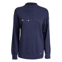 Influencer Pullover Damen Gr&ouml;&szlig;e M dunkelblau