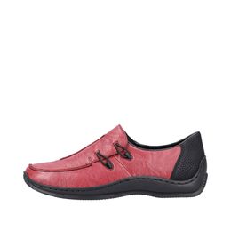 Rieker Slipper Damen Gr&ouml;&szlig;e 41 dunkelrot / schwarz Sommerschuhe