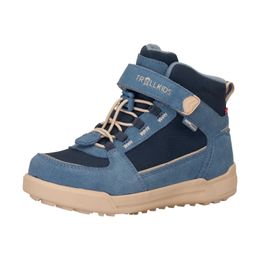 Trollkids M&auml;dchen Winterstiefel "KIDS GRYLLEFJORD MID CUT", Gr. 37, blau, Leder, Synthetik, Schuhe, wasserdicht