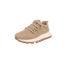 Ital-Design Sneaker low Damen Gr&ouml;&szlig;e 37 hellbraun / wei&szlig; Sommerschuhe