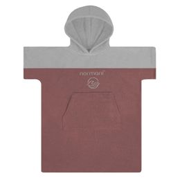 Normani Badeponcho 'Puwai' Jungen Gr&ouml;&szlig;e 140/158 grau / rosa