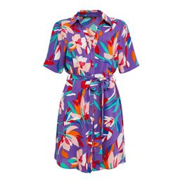 Threadbare Kleid 'Tyler' Damen Gr&ouml;&szlig;e 40 dunkellila / orange / rosa / rot Sommerkleid