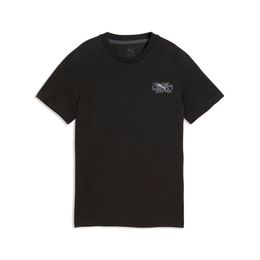 Puma Jungen T-Shirt "ACTIVE SPORTS SMALL GRAPHIC TEE B"Puma schwarz, Gr. 164, bedruckt, Obermaterial: 69% Baumwolle, 31% Polyester, Shirts, Regular