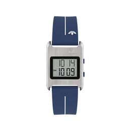 adidas originals Digitaluhr 'Retro Pop Three' Damen Gr&ouml;&szlig;e One Size blau / silber