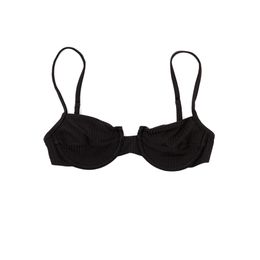 Matia Beachwear Bikini Top 'Bella Black Ribbed - Balconette Bikini Top' female size 80 Black