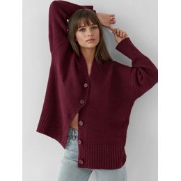 Hiccup Knit Cardigan 'Strickjacken' female size S/M Burgundy