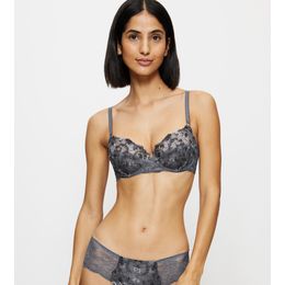 Triumph Damen Balconette-BH "Sensual Spotlight W", Gr. 85, grau, Spitze, Obermaterial: 58% Polyamid, 33% Polyester, 9% Elasthan, bestickt, BHs, mit