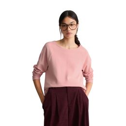 Marc O'Polo Damen Langarmshirt "aus weichem Waffle-Jersey", rosa, Basic, Gr. S, MARC O'POLO DENIM, unifarben, Obermaterial: 100% Baumwolle, Shirts