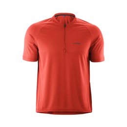 Gonso Herren Radtrikot "SITIVO Jersey Blue M", rot, Gr. 6XL, 100% Polyester, Trikots, Herren Fahrradtrikot mit R&uuml;ckentasche, Half-Zip Trikot, Loose