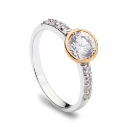 Nana Kay Ring 'Classic Solitaire' Damen Gr&ouml;&szlig;e 50 gold / silber