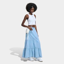 Damen Sweatrock "DENIM SKIRT", blau, Gr. XXL, adidas originals, Obermaterial: 100% Baumwolle, R&ouml;cke, mit l&auml;ssigem Jeansrock-Charakter, aus Baumwolle,