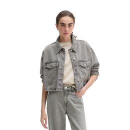 Marc O'Polo MARC O'POLO Damen Jeansjacke "aus Lyocell-Bio-Baumwolle-Mix", grau, Gr. L, unifarben, Obermaterial: 76% Lyocell, 24% Baumwolle, Jacken
