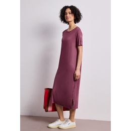 Street One Damen Midikleidschwarz clouded blush, Gr. 44, unifarben, Stoff, 95% Viskose, 5% Elasthan, Kleider, in Unifarbe