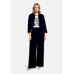 Betty Barclay Damen Stoffhose "Damen unifarben", blau, Gr. 48, Obermaterial: 86% Polyester, 14% Elasthan, Hosen