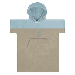 Normani Badeponcho 'Puwai' Jungen Gr&ouml;&szlig;e 140/158 hellblau / braun