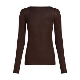 Hunkem&ouml;ller Hunkem&ouml;ller Shirt ' Boatneck Cashmere' female size XS Brown