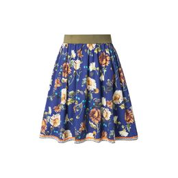 Ulla Popken Skirt female size 48 Beige / marine blue / Brown / Green