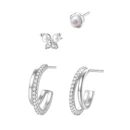 Hey Happiness Ohrringe 'Elegant Trio' Damen Gr&ouml;&szlig;e One Size silber