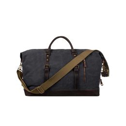 G4free Weekender 'Reisetasche aus Canvas, Handgep&auml;ck-Wochenendtasche f&uuml;r Herren' Herren Gr&ouml;&szlig;e One Size schwarz