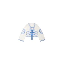 Fabienne Chapot Bluse Damen Gr&ouml;&szlig;e L creme / blau