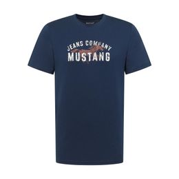 Mustang T-Shirt 'Austin' Herren Gr&ouml;&szlig;e 6XL navy / hellbraun / wei&szlig;