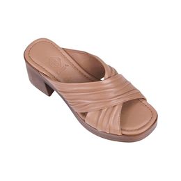 Desa Hausschuh 'Plattformrutschen' Damen Gr&ouml;&szlig;e 40 beige