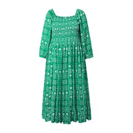 Ulla Popken Kleid Damen Gr&ouml;&szlig;e 50/52 gr&uuml;n / hellgr&uuml;n Sommerkleid