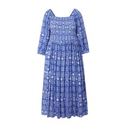 Ulla Popken Kleid Damen Gr&ouml;&szlig;e 58/60 blau / hellblau Sommerkleid