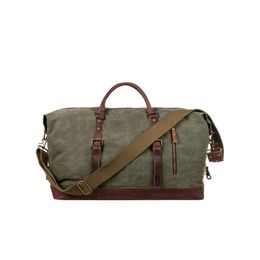 G4free Weekender 'Reisetasche aus Canvas, Handgep&auml;ck-Wochenendtasche f&uuml;r Herren' Herren Gr&ouml;&szlig;e One Size gr&uuml;n